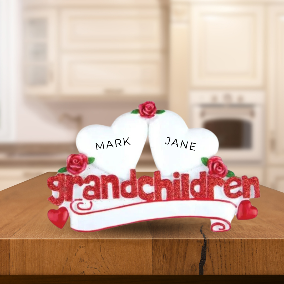 Personalized Grandchildren Family of 2- Table Topper Stand Decoration ...