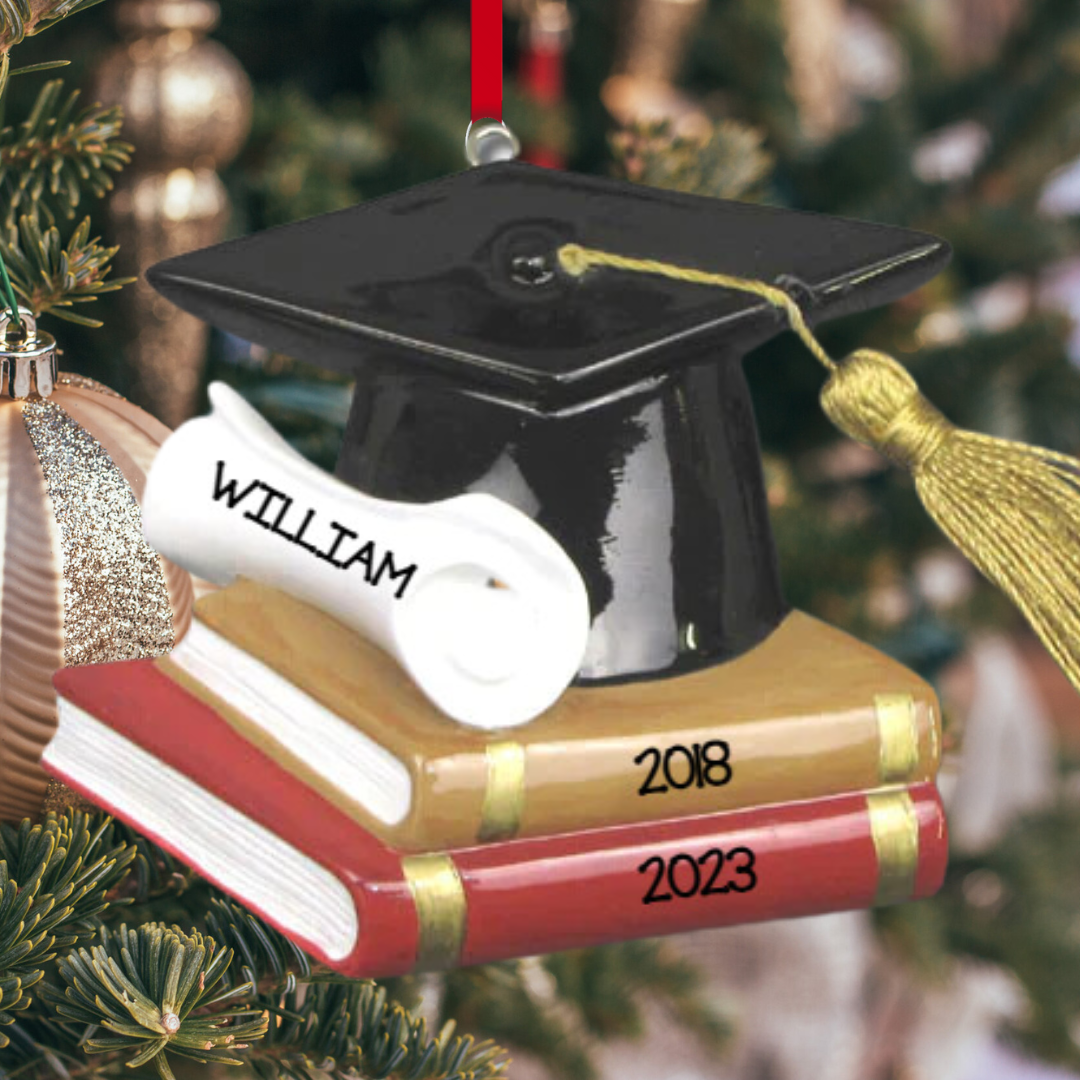 Personalized Scholar Graduation Ornament - Custom Holiday Gift ...